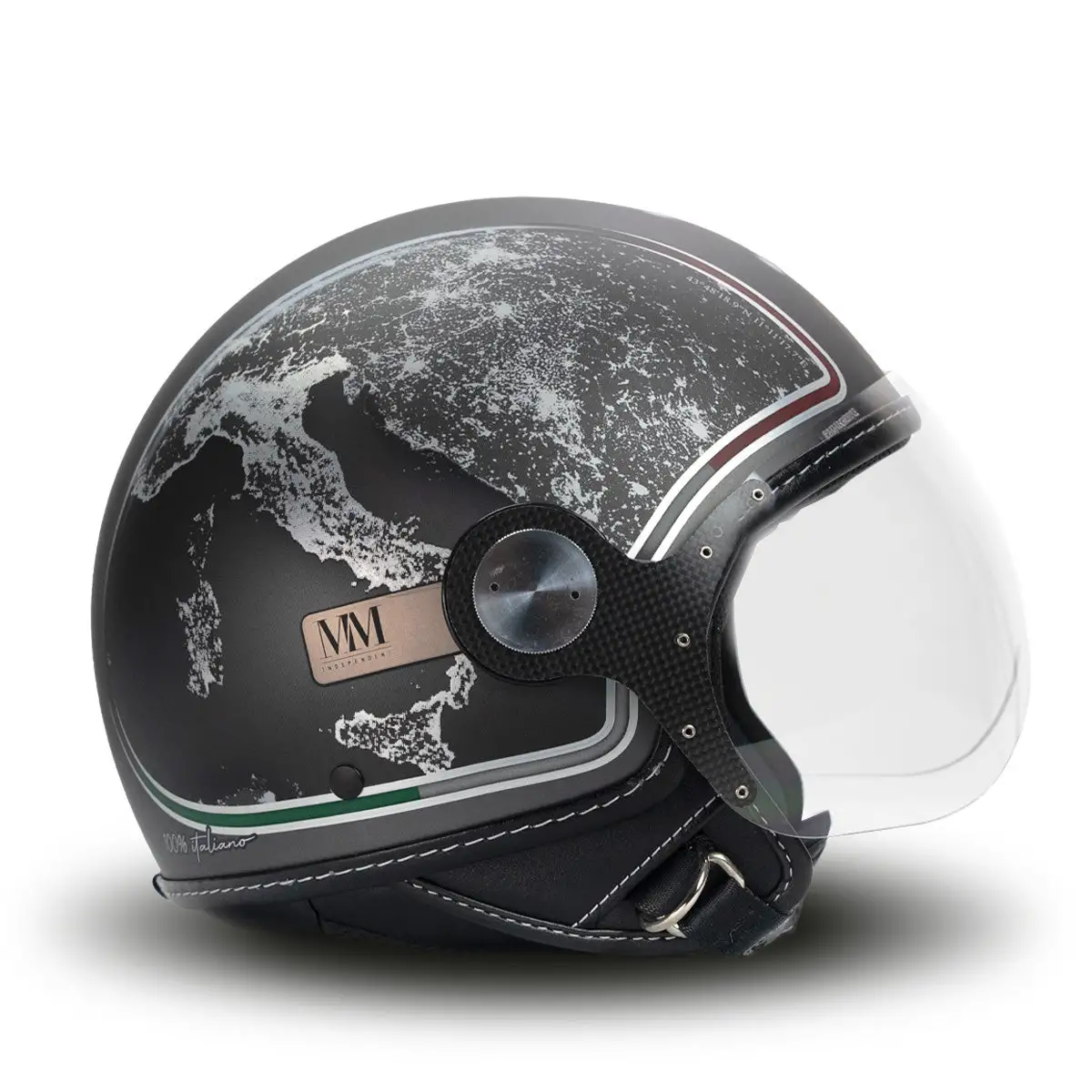 casco jet MM Independent Italia Grigio Siderale
