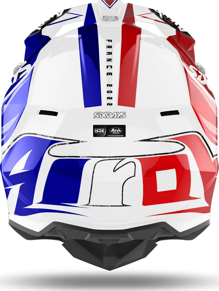 Casco Cross Airoh Wraap Six Days 2022 France Gloss